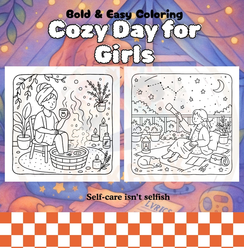 Cozy Days Coloring Pages: Gentle Self-care for Women (PDF Download) - Etsy