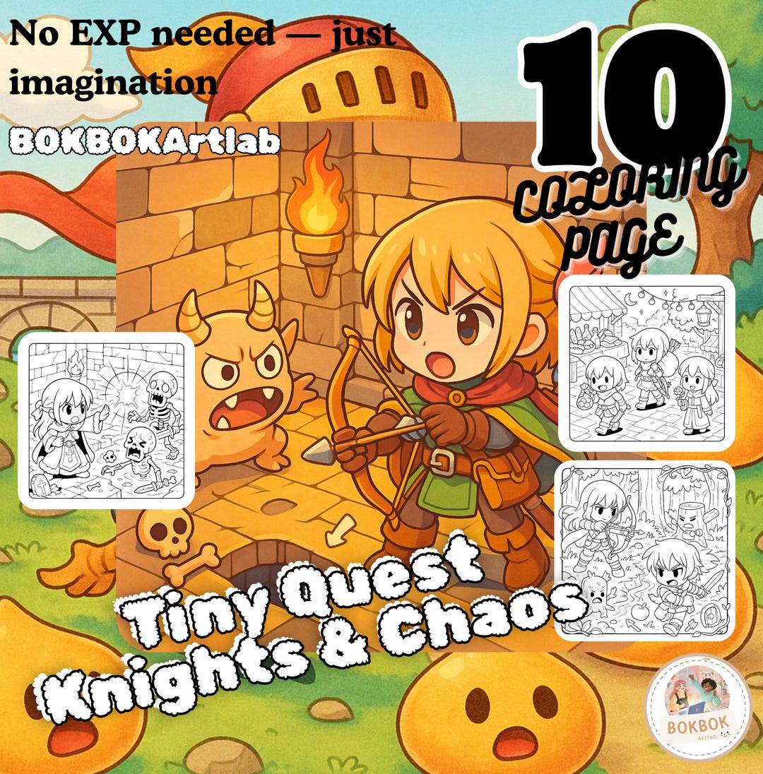 Tiny Quest: Knights and Chaos | Chibi Fantasy RPG Coloring | Magical ...