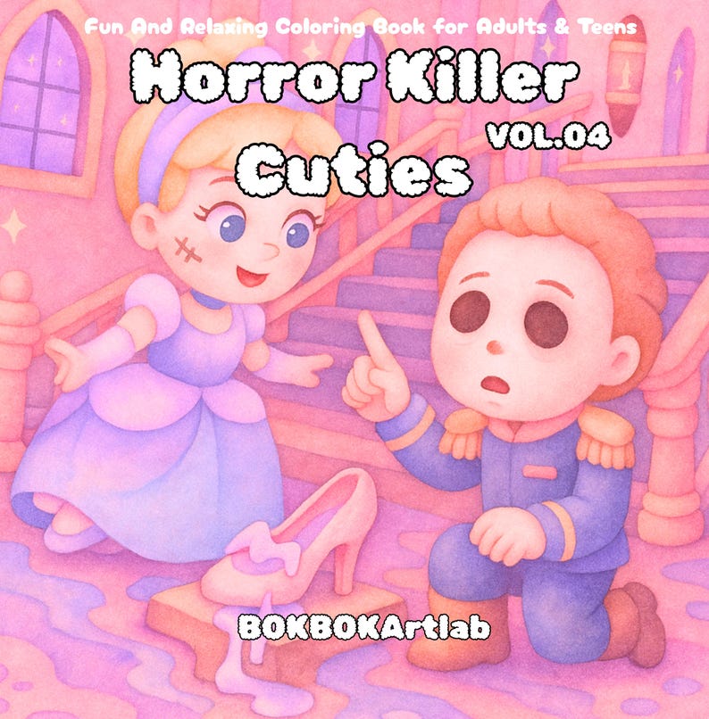 Creepy Cute Slasher Coloring Pages | Kawaii Horror Scenes (digital ...