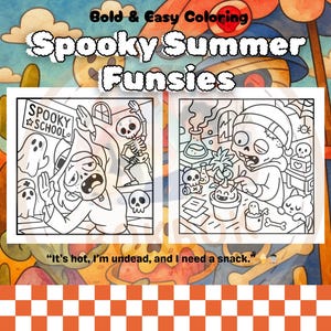 Funny Halloween Coloring Pages: Summer Spooky Fun (digital Download) - Etsy