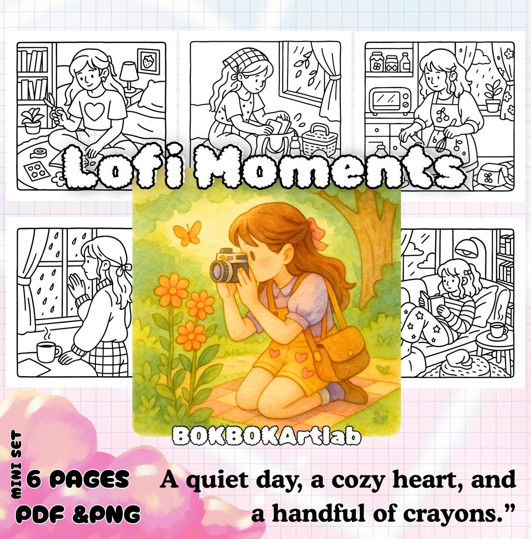 Lofi Moments: A Cozy Day Coloring for Relaxation and Journaling | Cozy ...