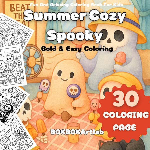 Summerween Coloring Pages - Etsy