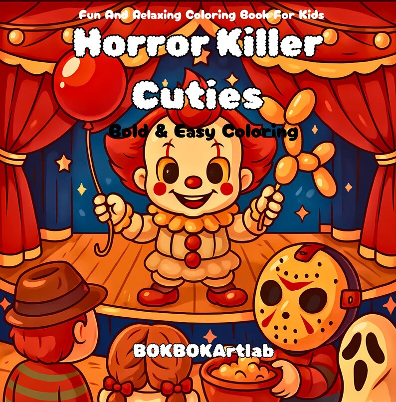Killer Cuties Coloring Pages | Horror Movie Icons in Kawaii Style ...