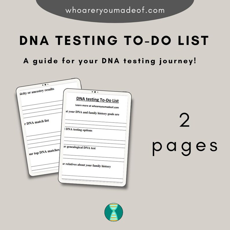 DNA Testing To-do List Printable Download - Etsy
