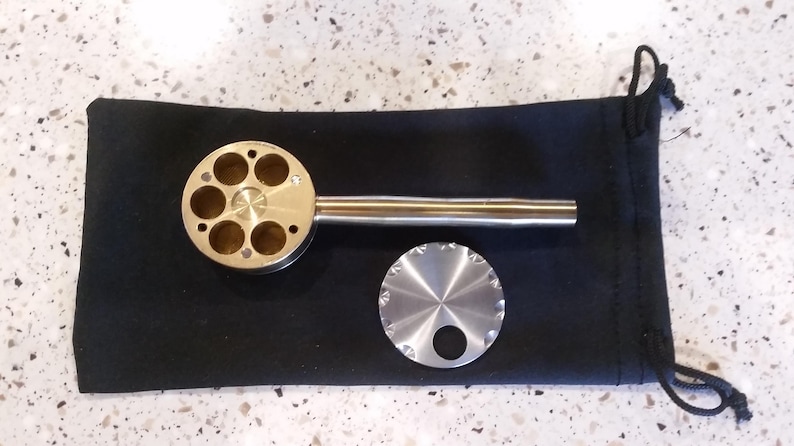 Banjopipe Multi Bowl Lid Portable Brass Smoking Pipe Banjo 6 Shooter ...