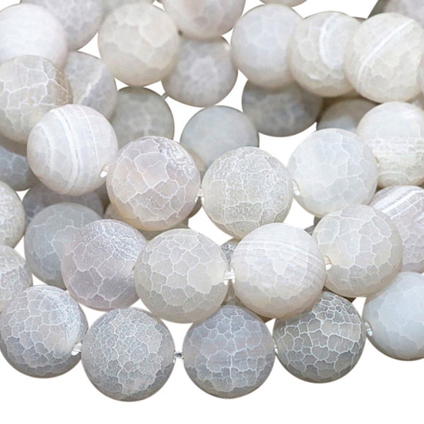 White Agate Beads - Etsy
