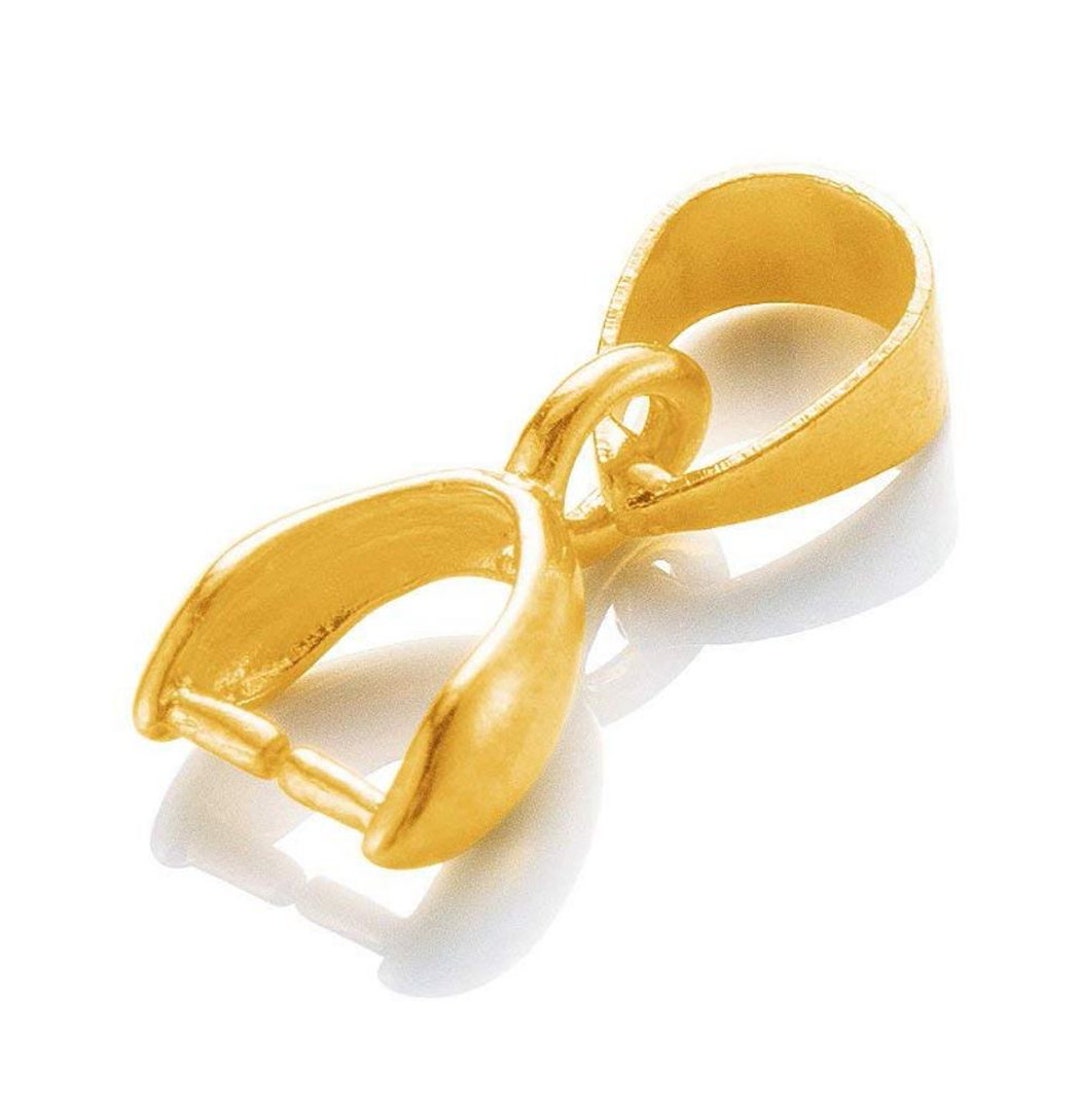 U Pick 5pc/10pc Gold Plated Sterling Silver Pendant Pinch Bail 12mm ...