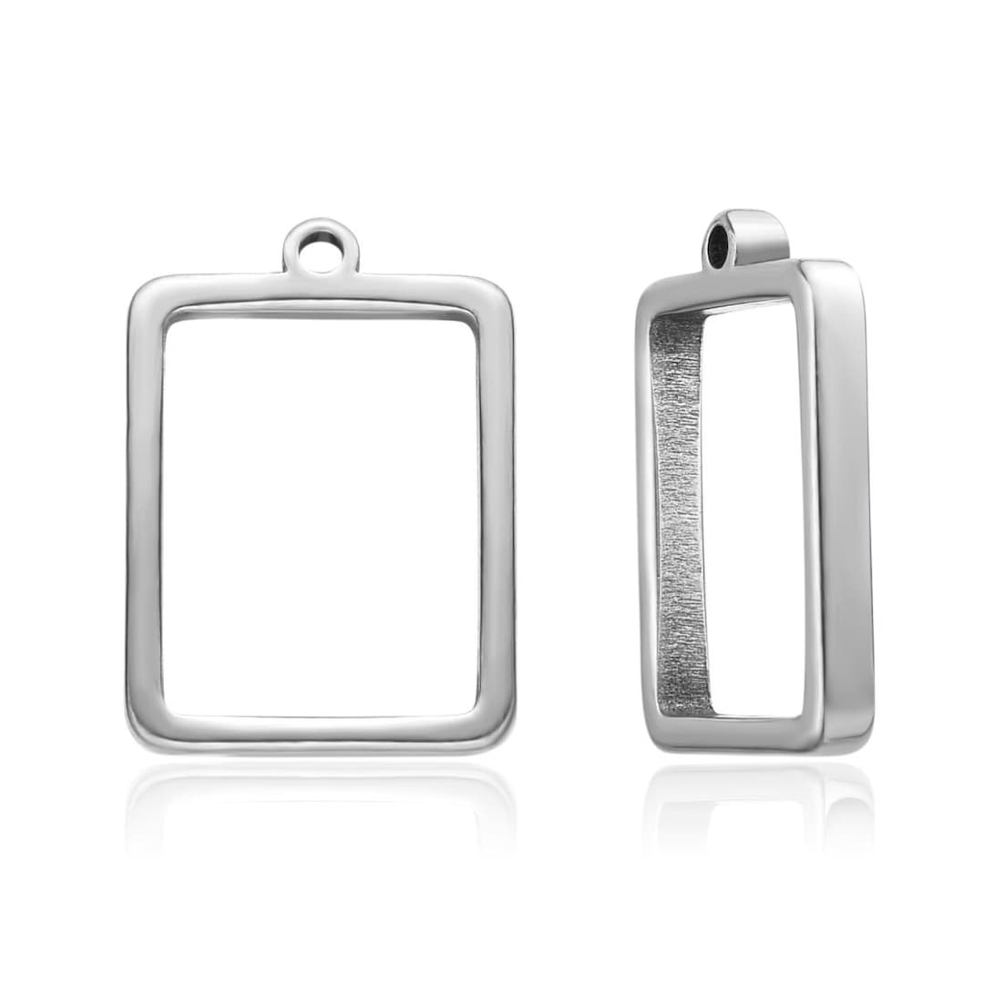 Pick 5pcs 304 Grade Stainless Steel Sturdy Open Back Rectangle Bezel ...