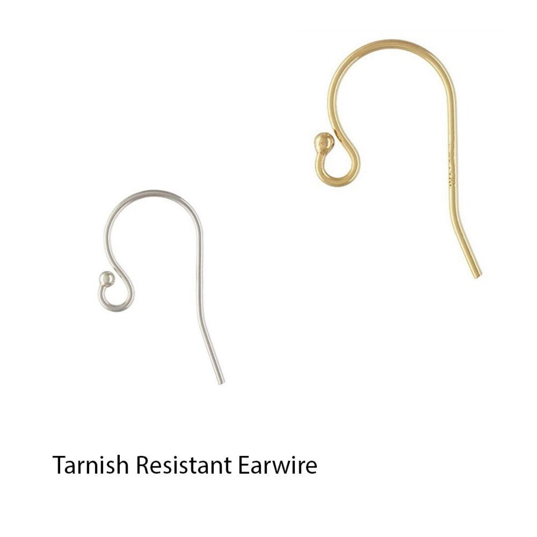 Pick 50pcs Tarnish Resistant Ball End Fish Earring Hooks Sterling ...