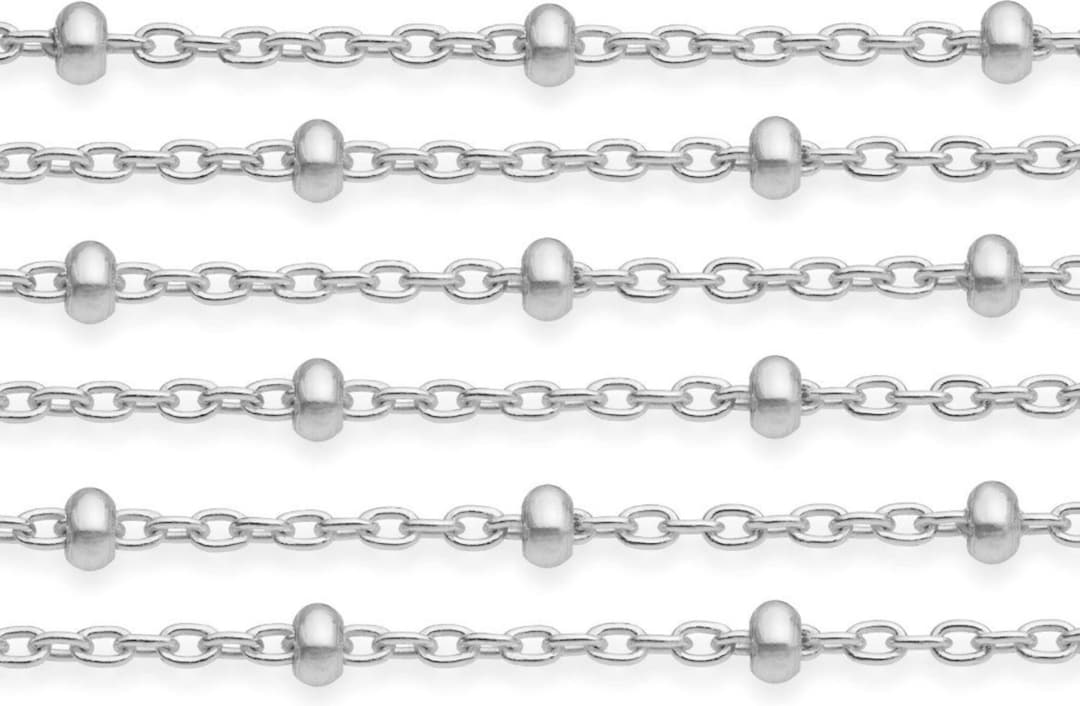 33 Feet 304 Stainless Steel Surgical Satellite Bead Station Cable Chain ...