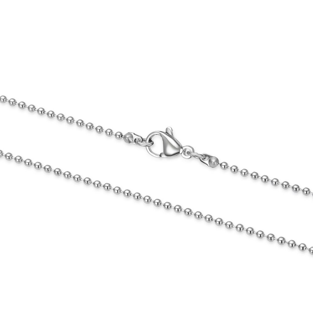 Pick 2pcs 304 Grade Surgical Stainless Steel Beaded Ball Chain Necklace ...