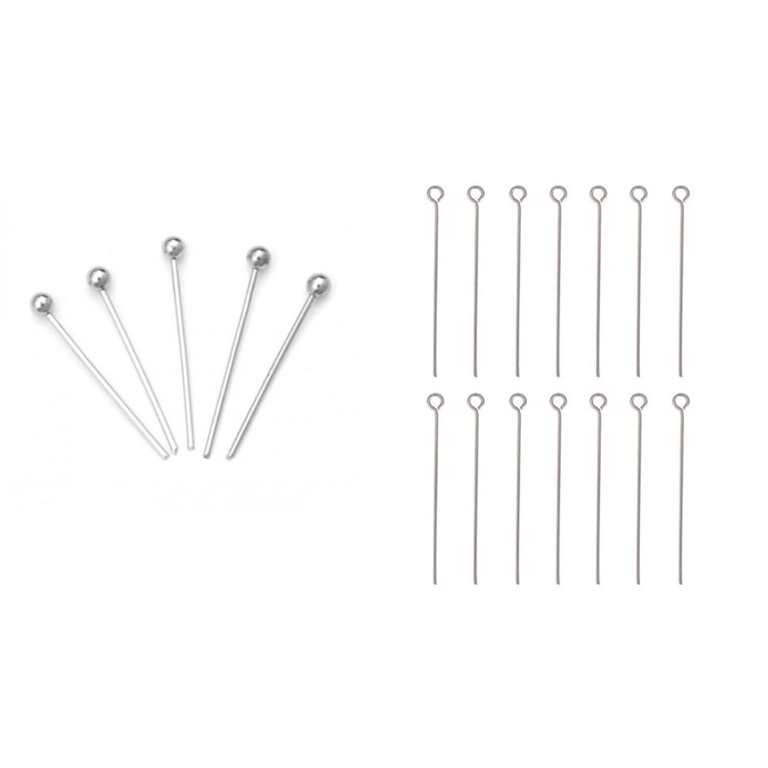 Pick 200/500pcs 304 Grade Surgical Stainless Steel Eye Pin Eyepin Ball ...