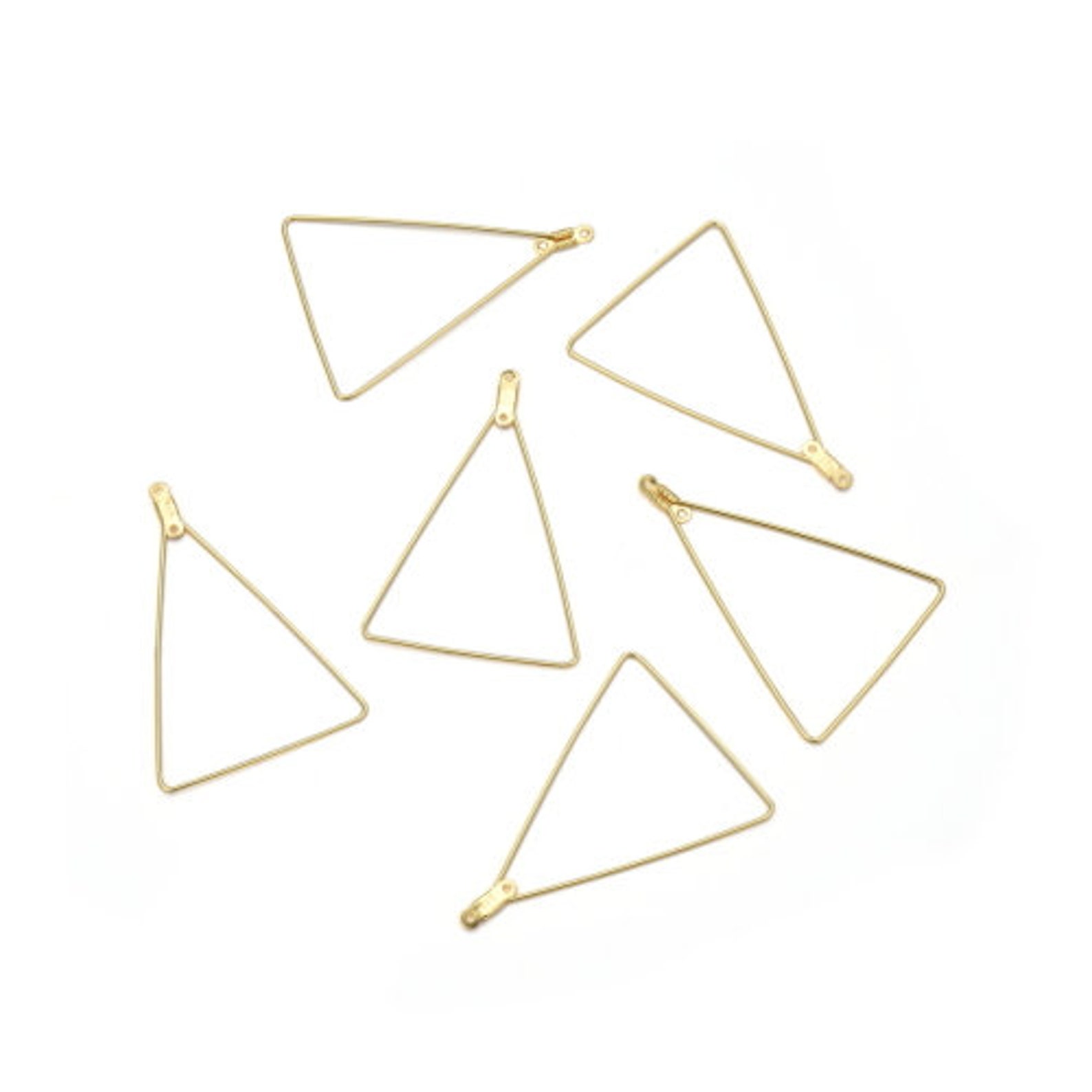 Pick 10pcs Tarnish Resistant Yellow Gold Plated Beading Hoop Connector ...