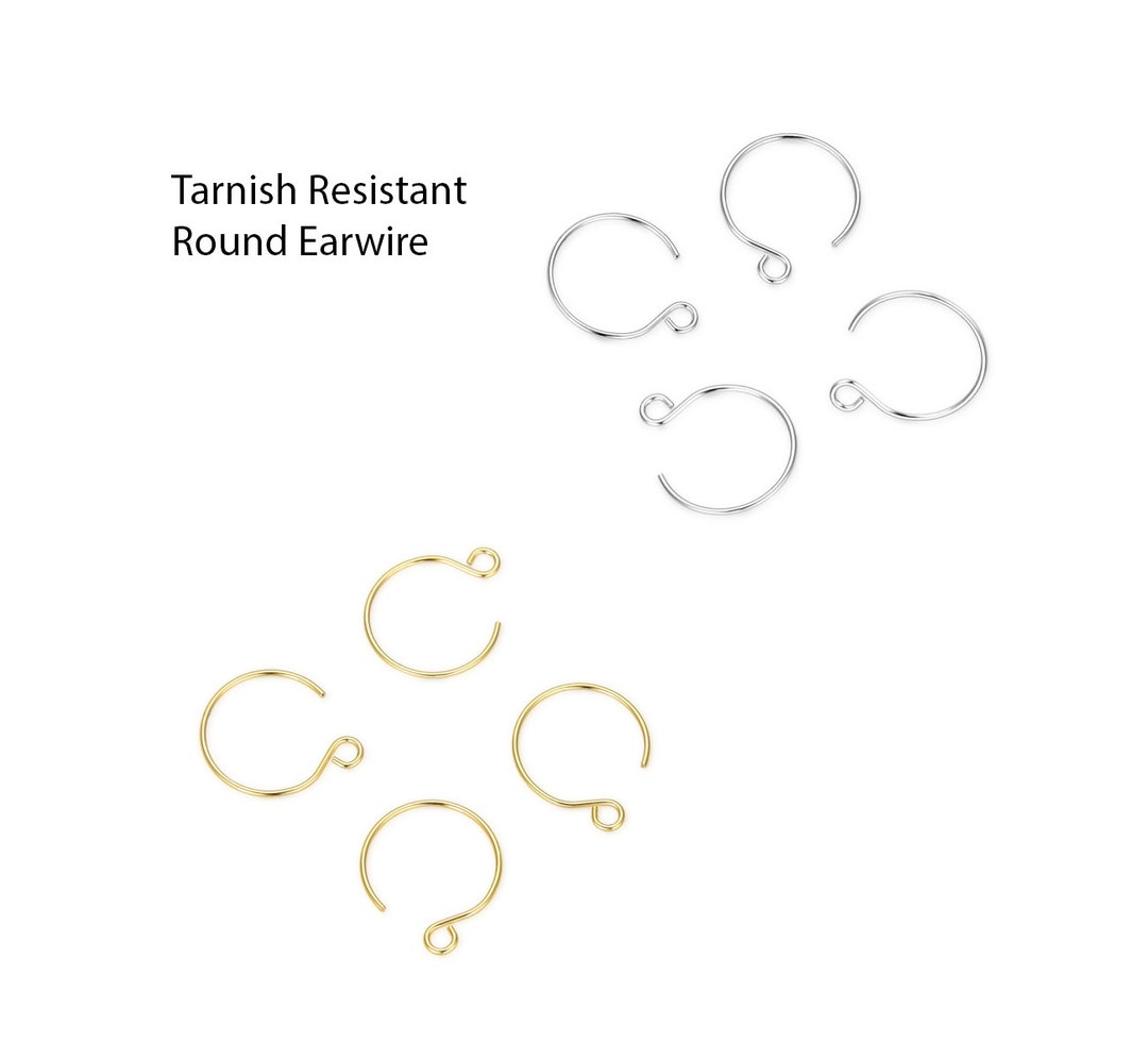 Pick 20pcs Hypoallergenic Tarnish Resistant Round Hoop Earring Hooks ...
