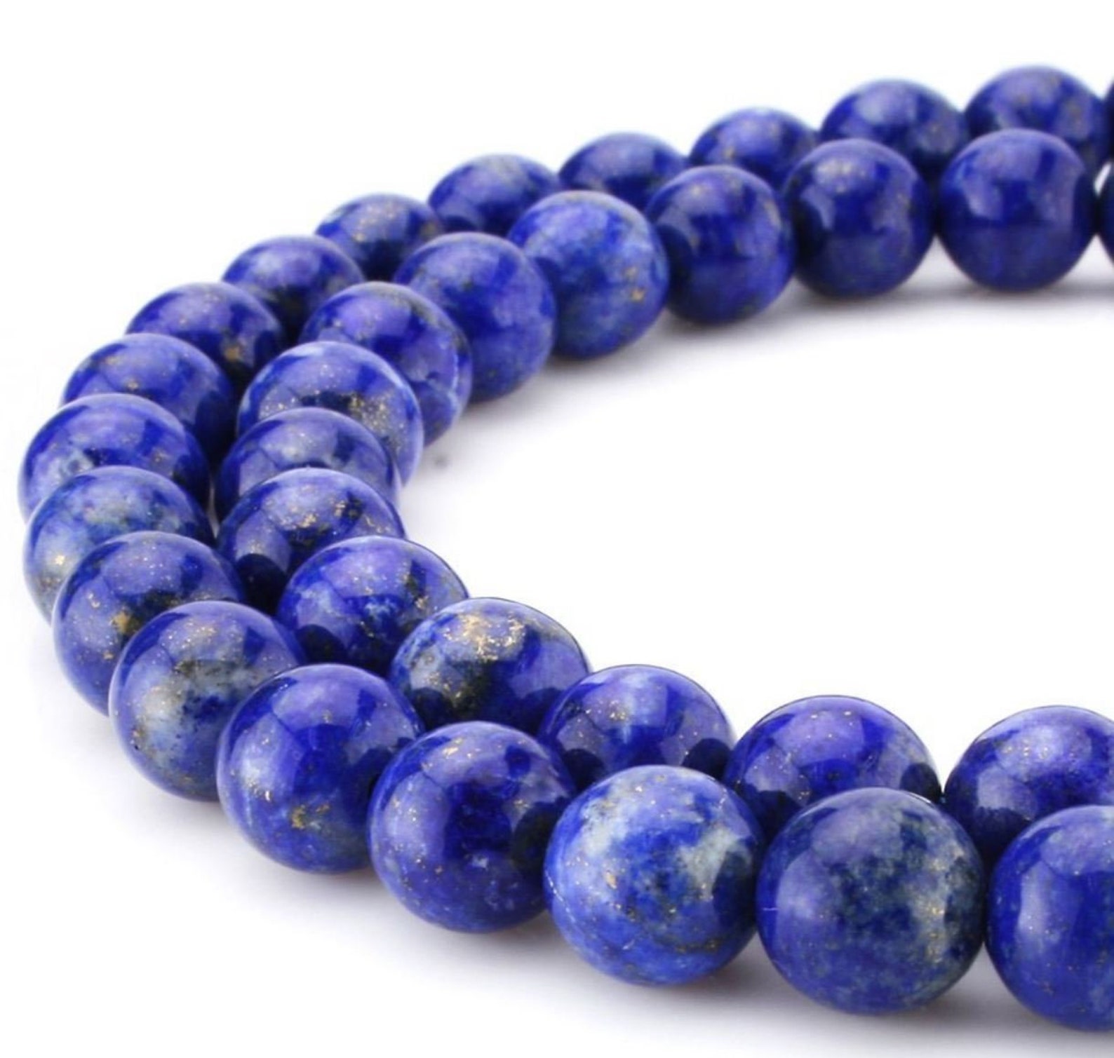 U Pick 1 Strand/15 " Natural Grade A Blue Lapis Lazuli Gemstone 6mm 8mm ...