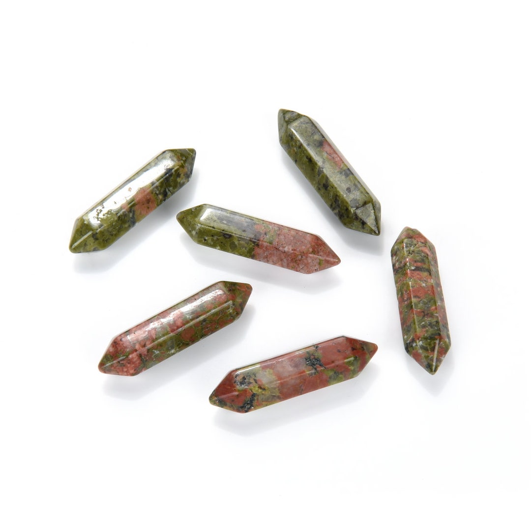 4 stücke Natürliche Unakit Double Point Healing Edelstein Kristall ...