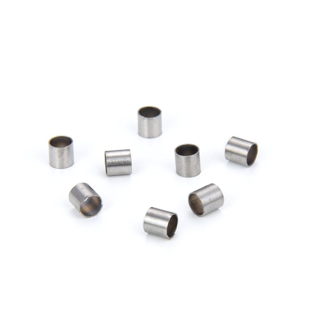 U Pick 200pc 304 Grade Stainless Steel Small Tiny Crimp Tube Spacer ...