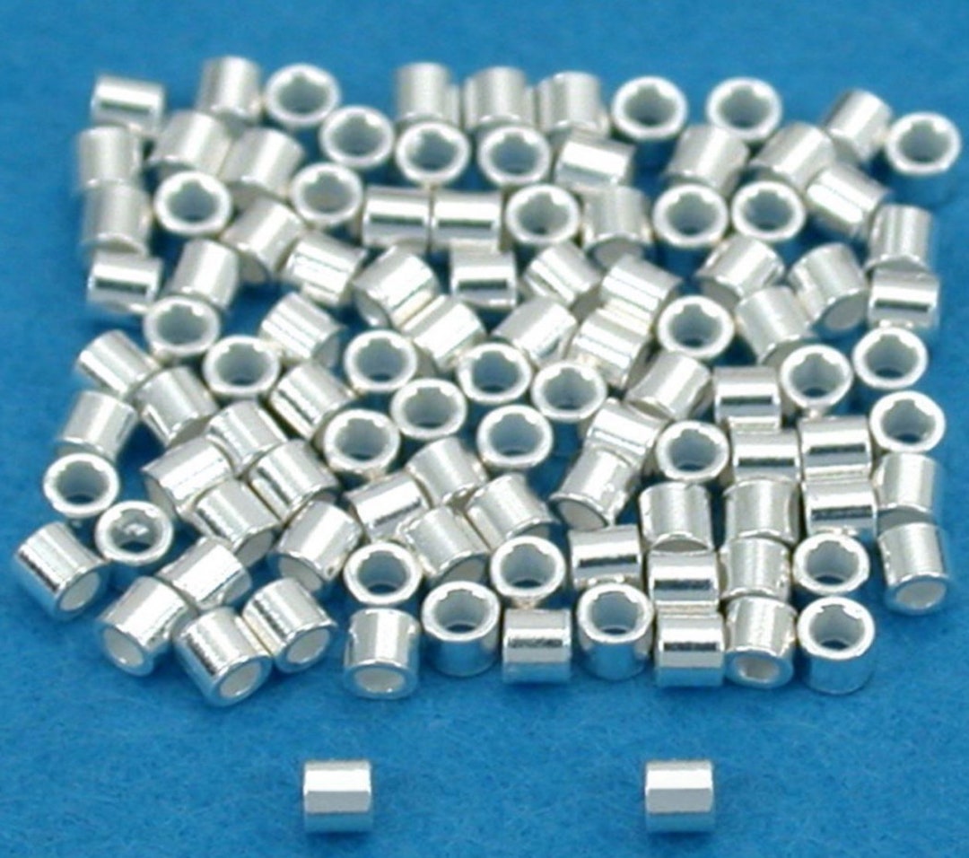 Pick 200pcs Crimp Tube Spacer Small Tiny Beads 2mm 3mm Sterling Silver ...