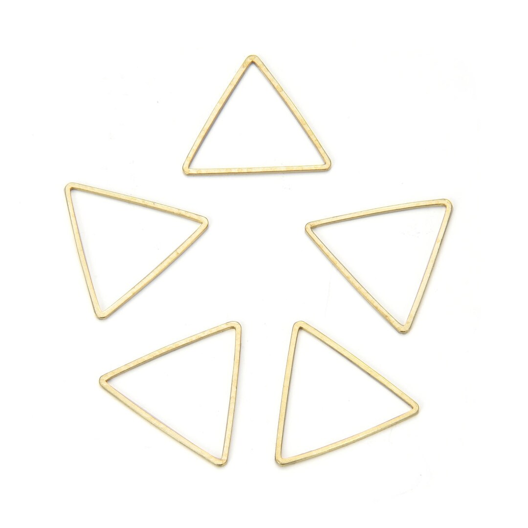 Pick 50pc Raw Brass Triangle Beading Hoop Link 12mm 17mm 20mm Earring ...