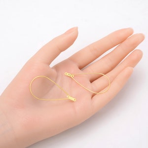 Pick 10pcs Tarnish Resistant Yellow Gold Plated Beading Hoop Connector ...
