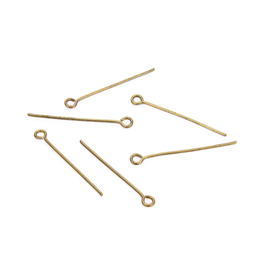 Pick 200pcs Raw Brass Ball Eye Pins Eyepin 22mm 26mm 30mm 35mm 40mm ...
