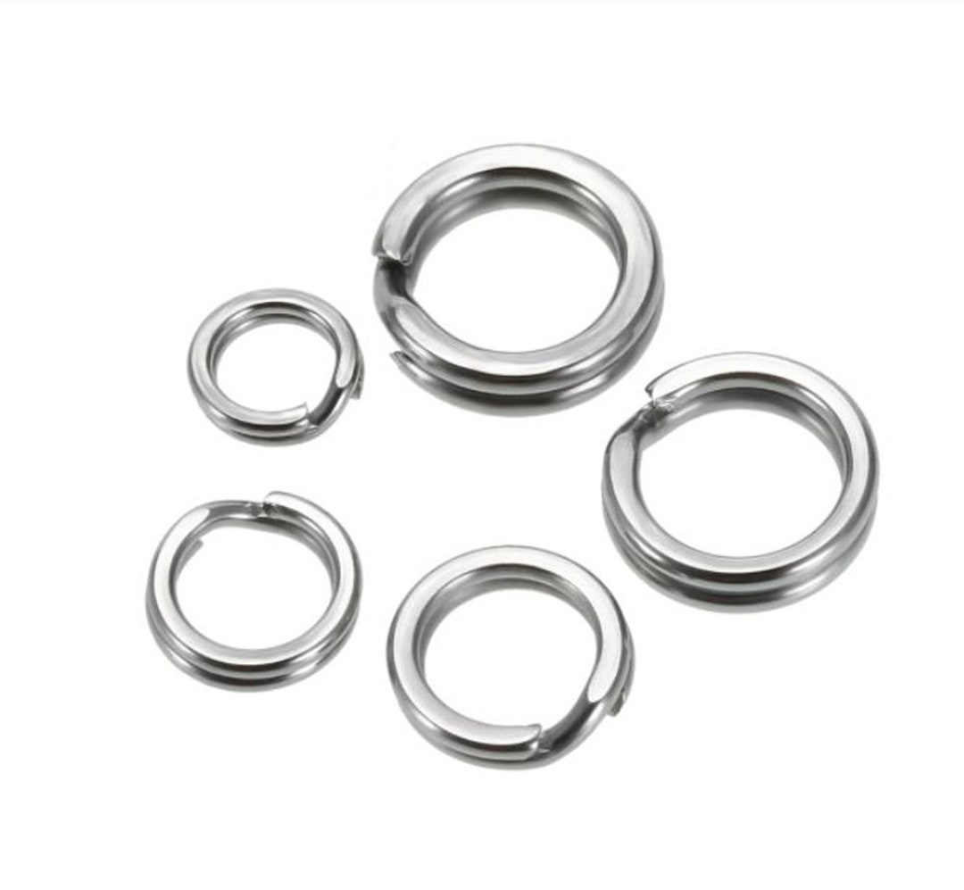 Pick 50pcs/100pcs 304 Grade Surgical Stainless Steel Split Ring Double ...