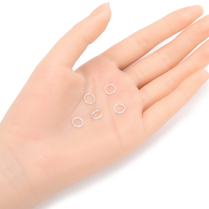 Pick 20pcs 925 Sterling Silver Split Jump Ring 5/6/7/8mm Silver/gold ...