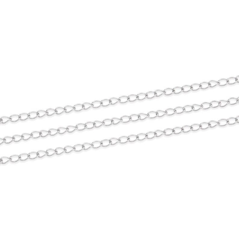 33 Feet 304 Grade Stainless Steel Surgical Twisted Curb Link Chain 2.2 ...