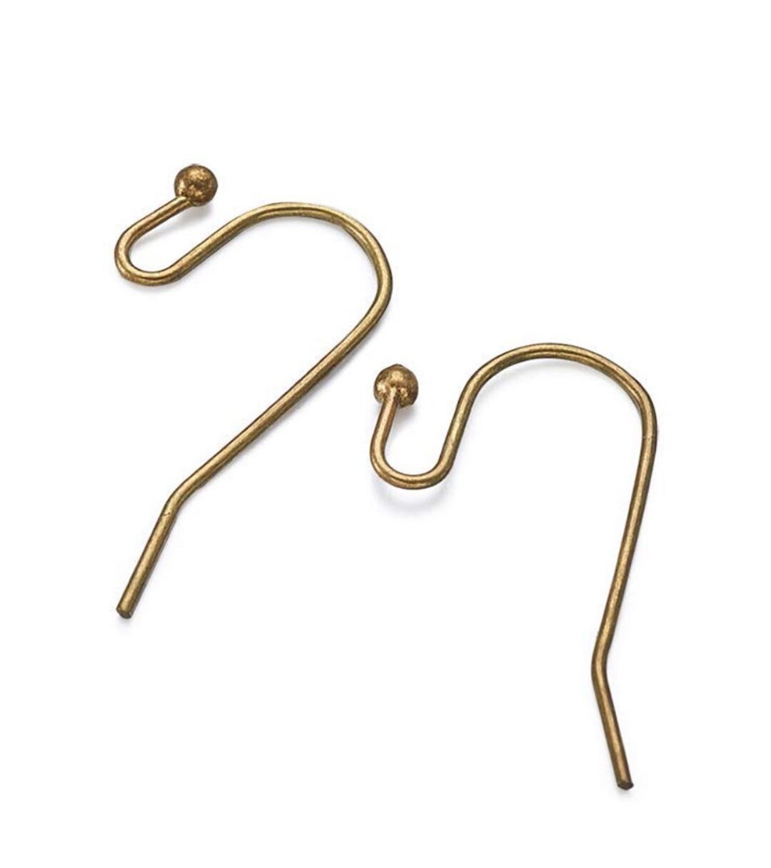 Pick 50pc/100pcs Hypoallergenic Brass Ball Dot Fish Earring Hooks 20mm ...