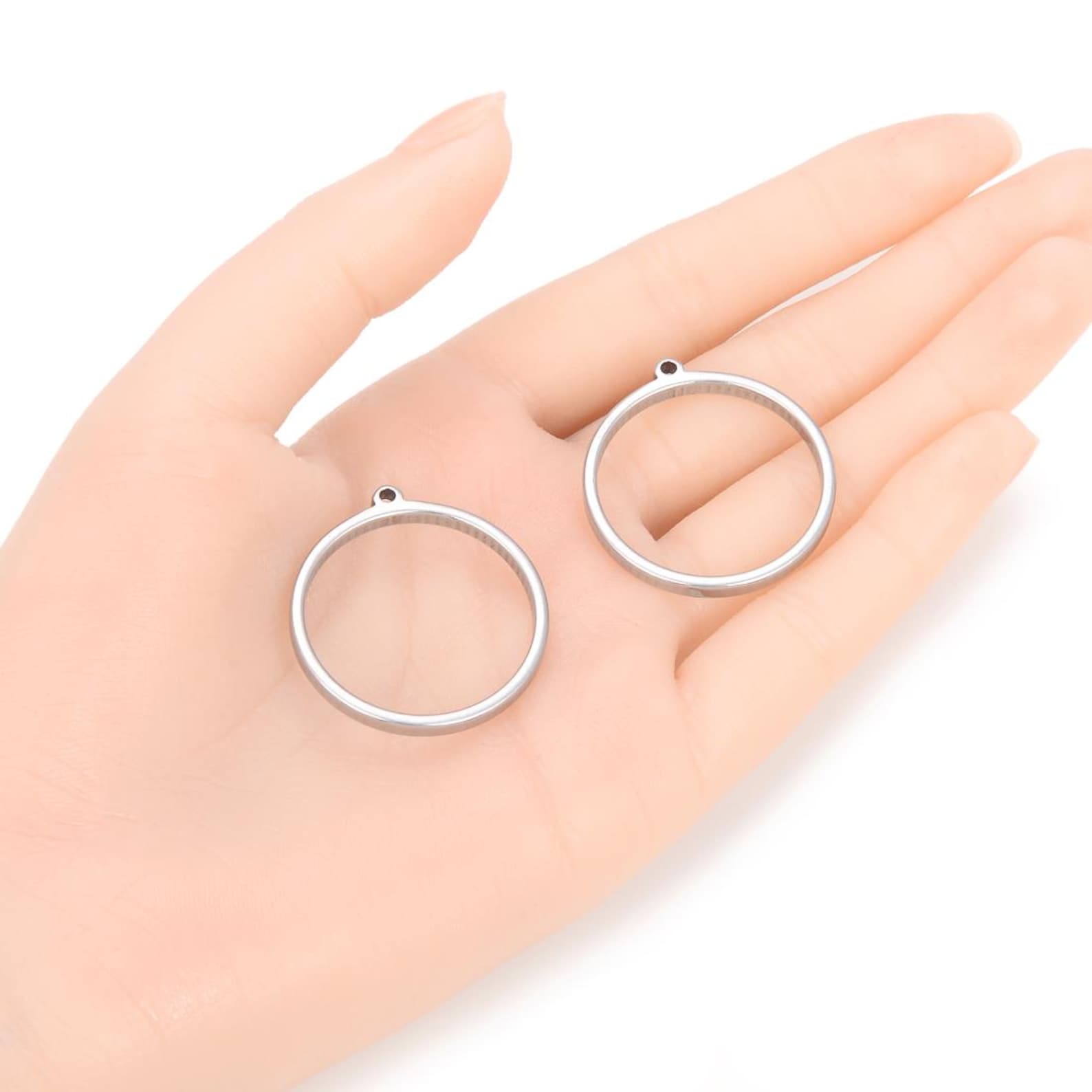 Pick 5pcs 304 Grade Stainless Steel Sturdy Open Back Round Bezel Mold ...