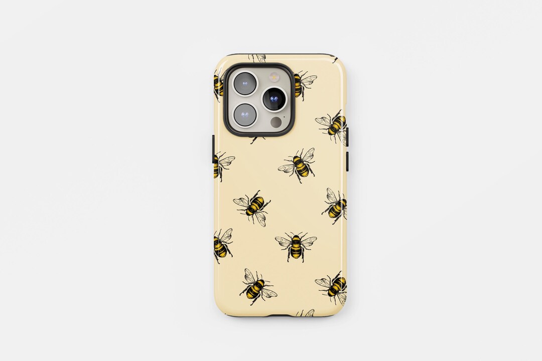 Buzzing Bees Phone Case | Yellow Bee Pattern for iPhone & Samsung ...