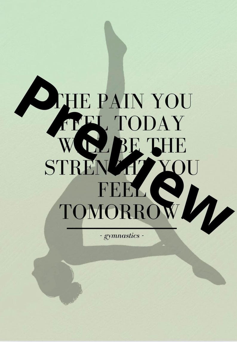 Gymnastics Wall Art, Motivational Gymnastics Quotes, Gymnastic Posters ...