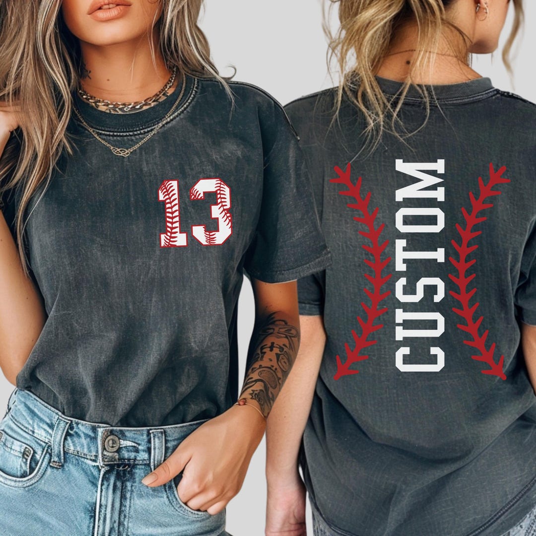 Custom Baseball Number and Name Tshirt,comfort Colors Baseball Custom ...