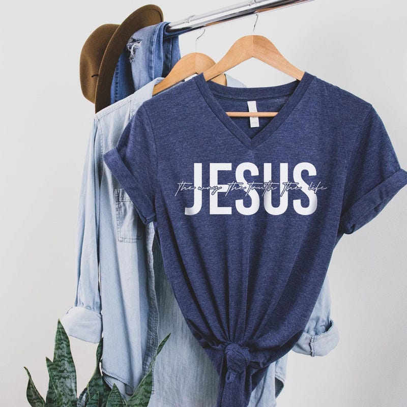Christian Jesus Vneck - Etsy