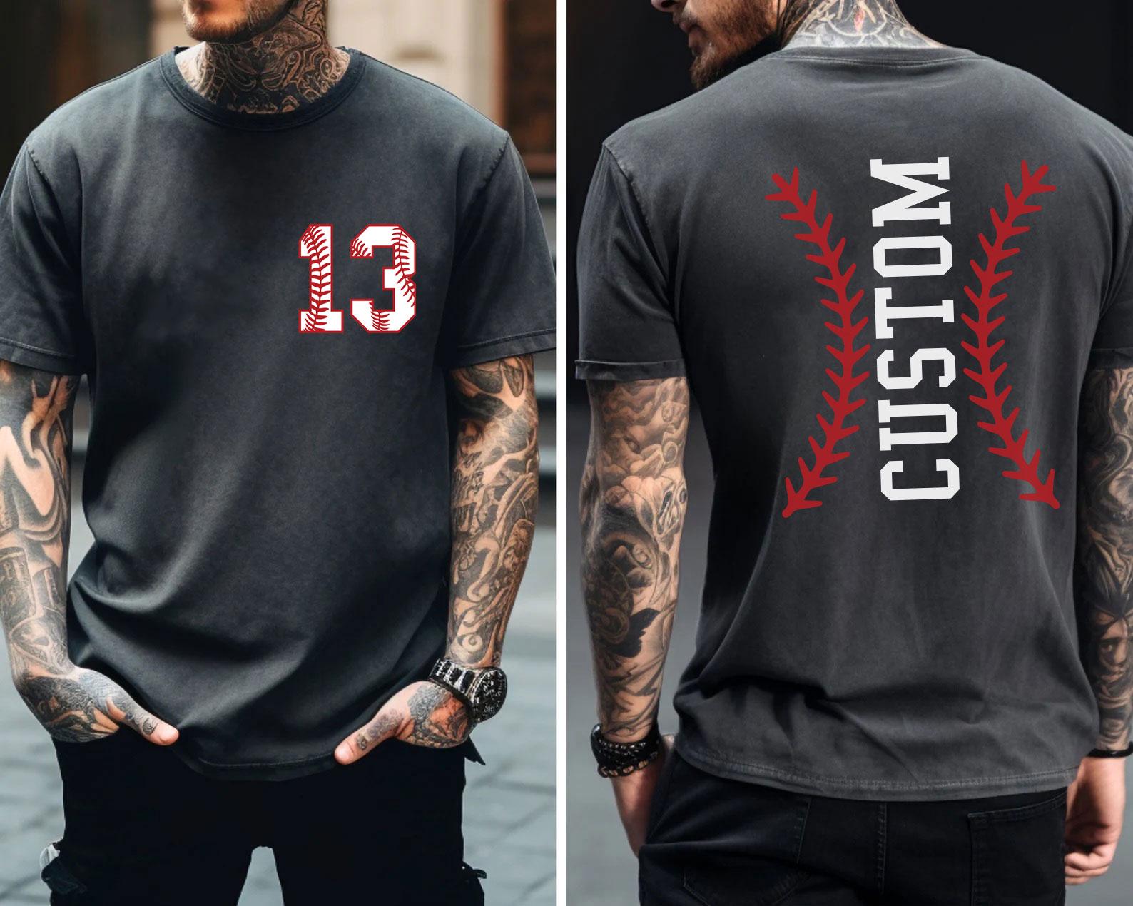 Custom Baseball Number and Name Tshirt,comfort Colors Baseball Custom ...
