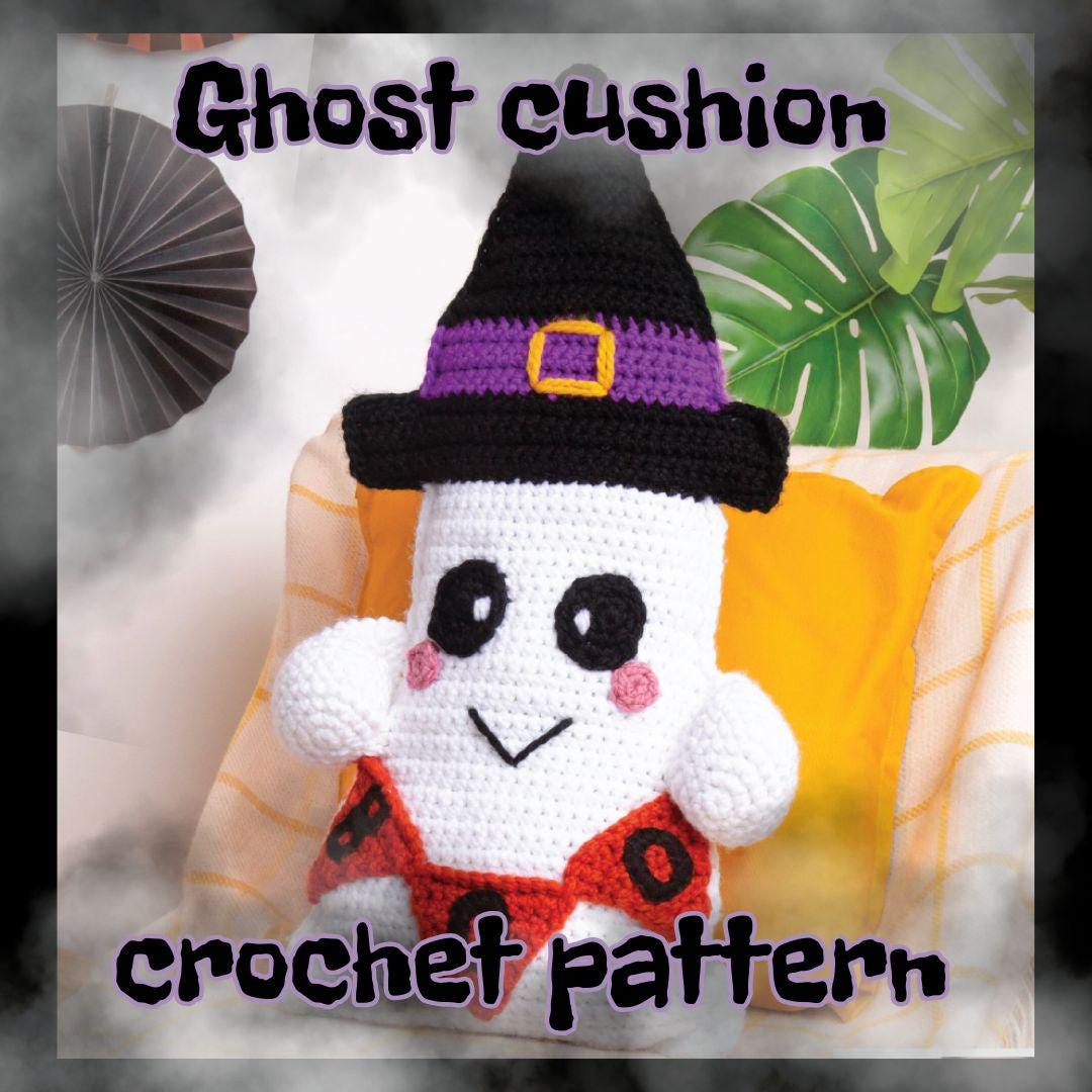Halloween Ghost Pillow- Crochet Pattern - Etsy