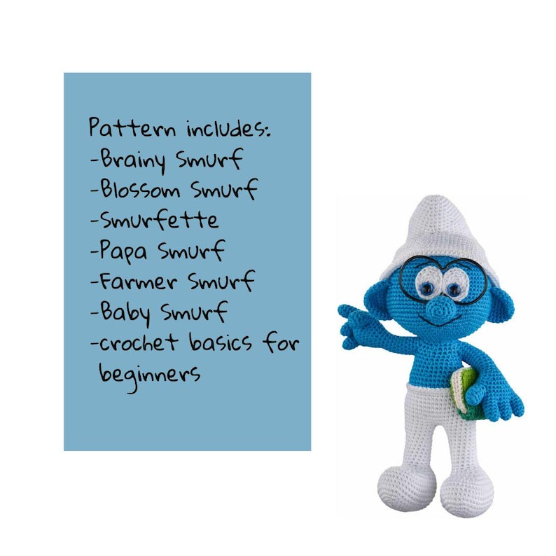 The Smurfs Crochet Pattern - Etsy Canada