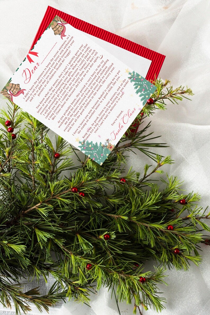 Santa Letter, Christmas Letters for Kids, Editable Canva Templates - Etsy