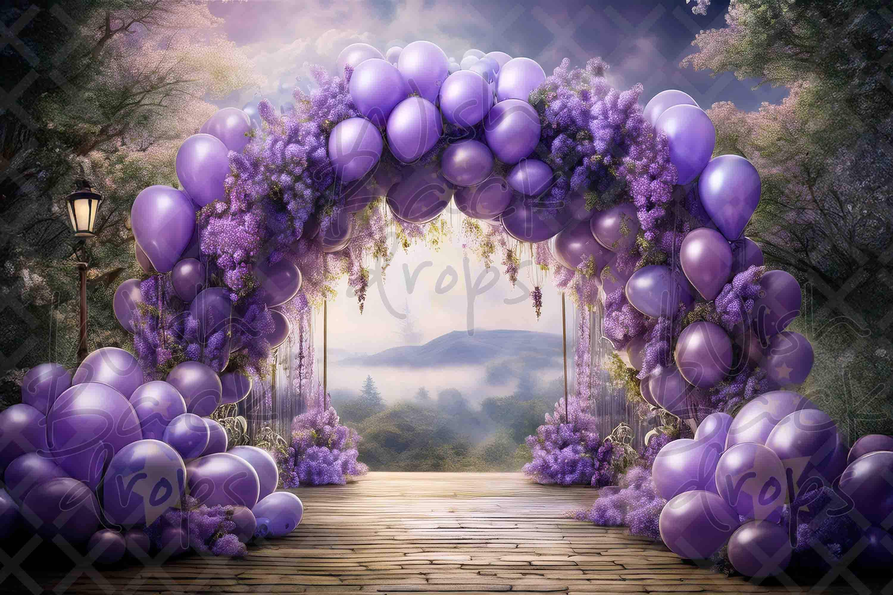 Violet Ballons, 13 Digital Backgrounds - Etsy