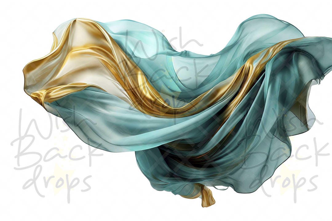 Teal Old Gold Satin, 10 Digital Overlays - Etsy