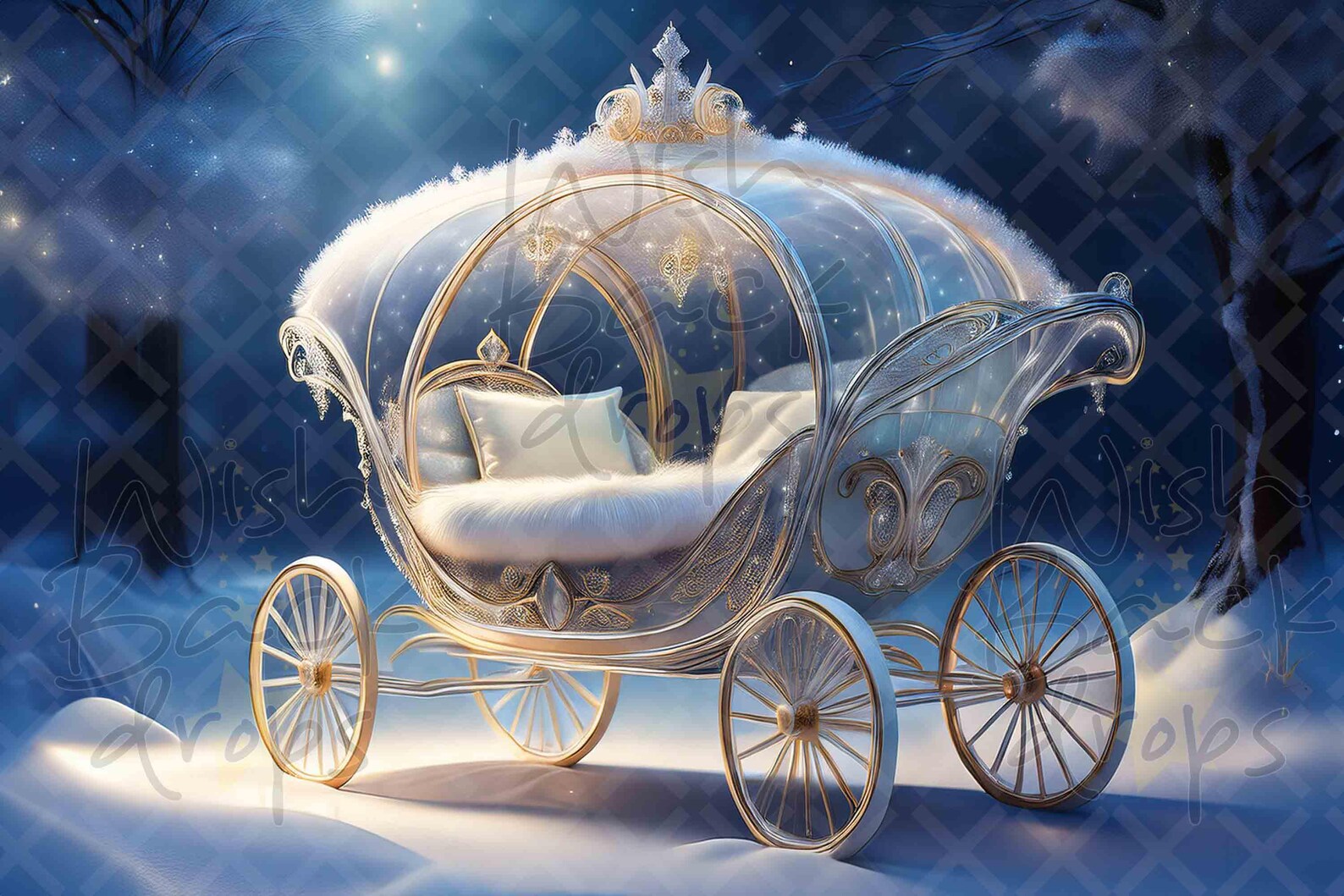 Newborn and Kids Backdrops, Set of 15 Carriage Digital Backgrounds for ...