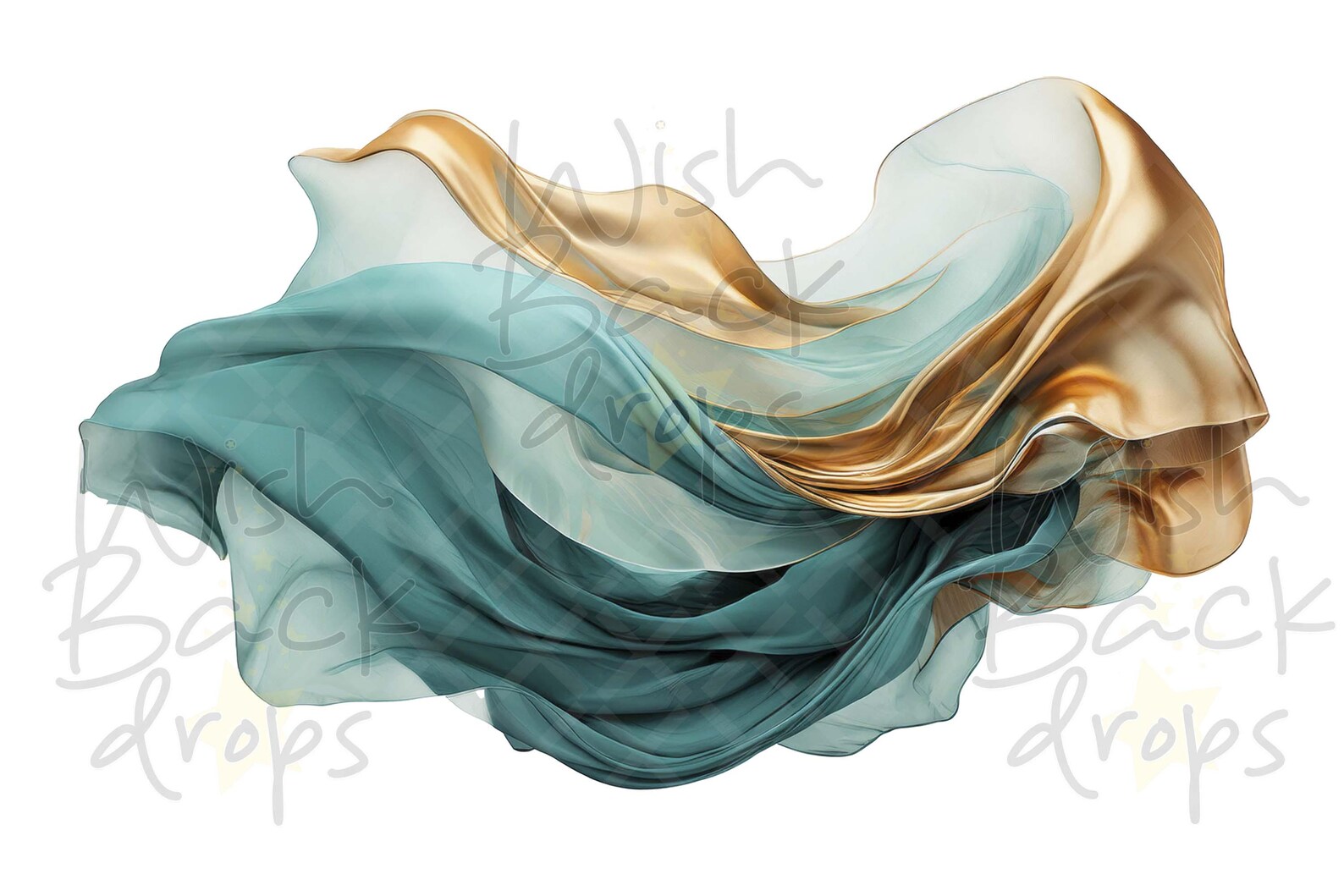 Teal Old Gold Satin, 10 Digital Overlays - Etsy
