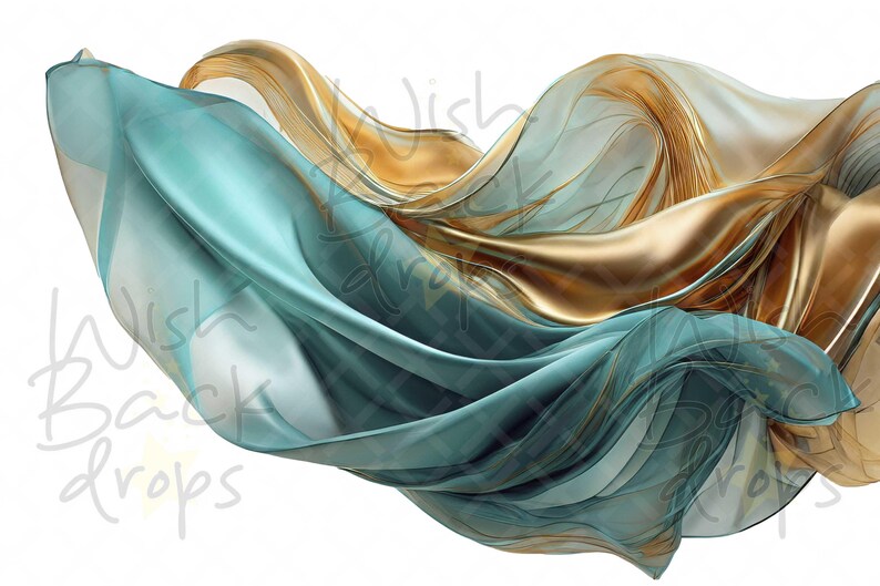 Teal Old Gold Satin, 10 Digital Overlays - Etsy