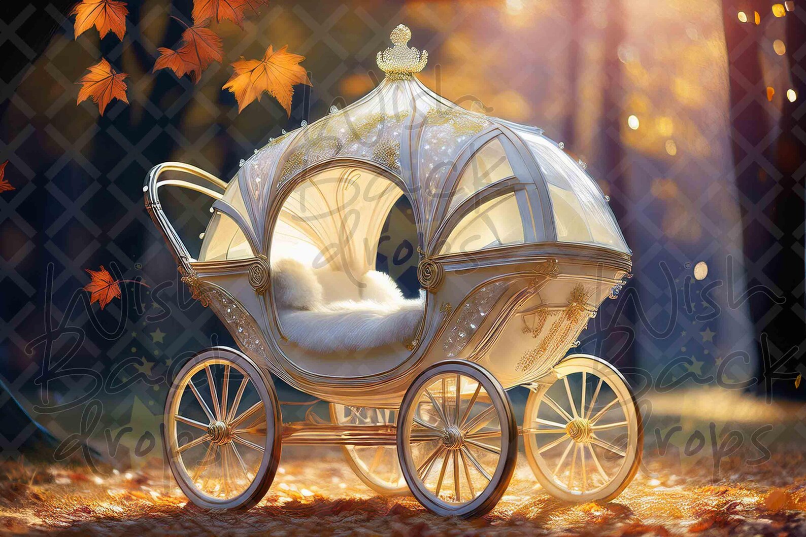 Newborn and Kids Backdrops, Set of 15 Carriage Digital Backgrounds for ...