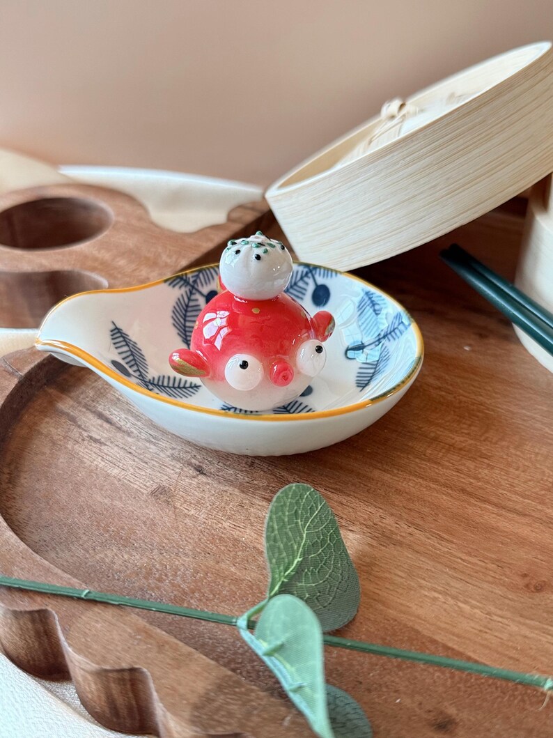 Polymer Clay Puffy Bao Fish Desk Buddy Keychain Phone Charm Bao Bun ...