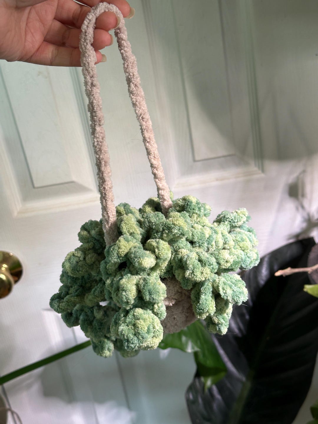 Crochet Hanging Succulent Plant | Burrows Tail | Handmade Amigurumi ...