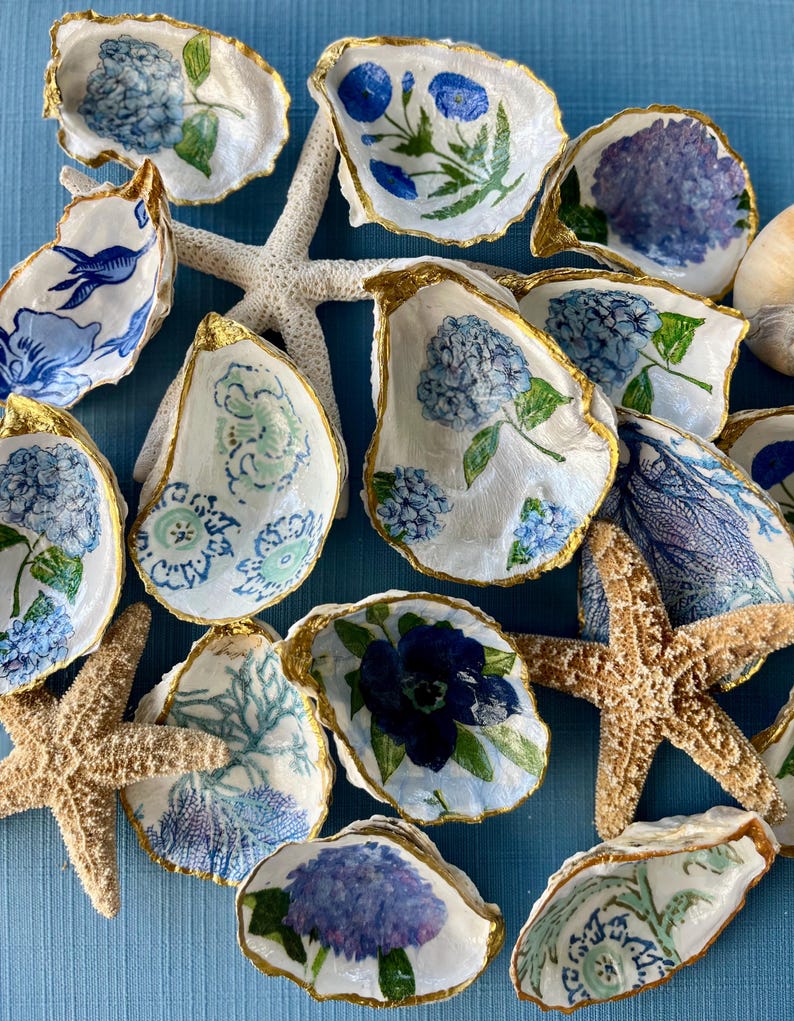 Oyster Shell Ring Dish, Ornament, Coastal Decor - Etsy