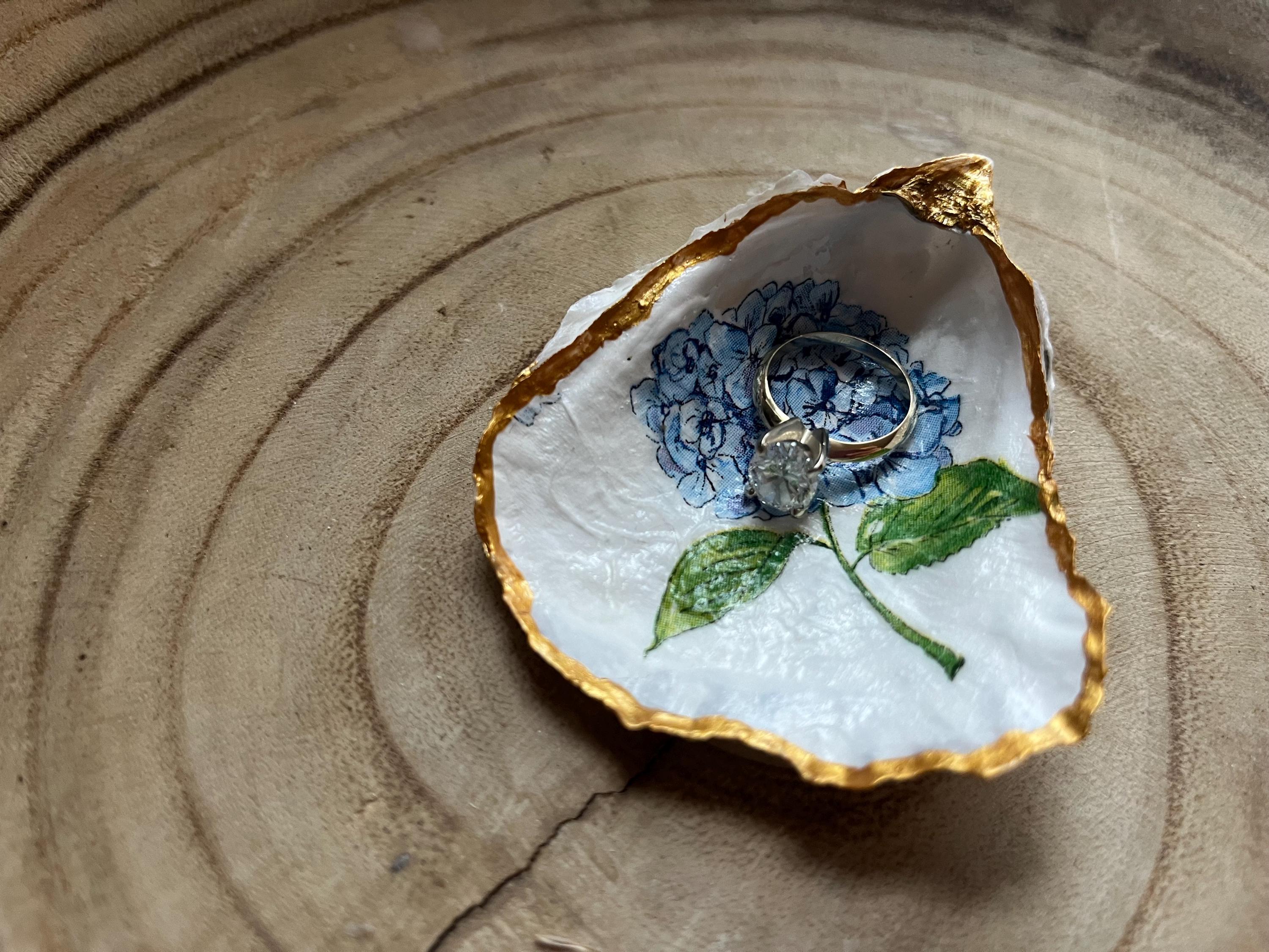 Oyster Shell Ring Dish, Ornament, Coastal Decor - Etsy
