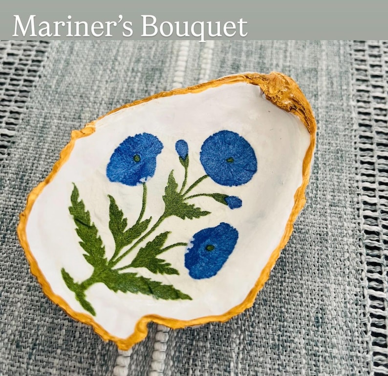 Oyster Shell Ring Dish, Ornament, Coastal Decor - Etsy