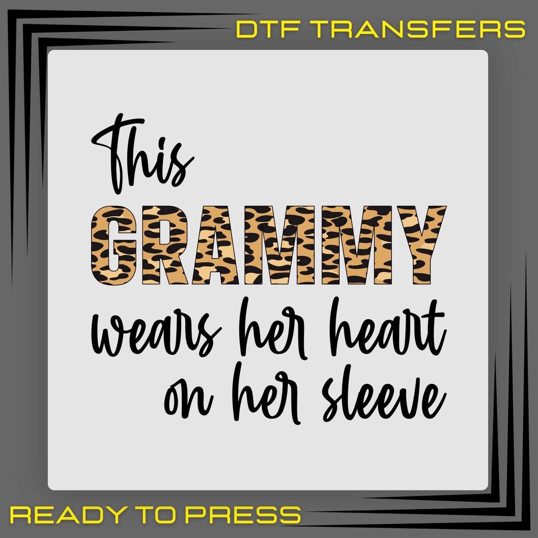 Grammy Leopard Dtf Transfers, Nana Ready to Press, Grammy Shirt Design ...